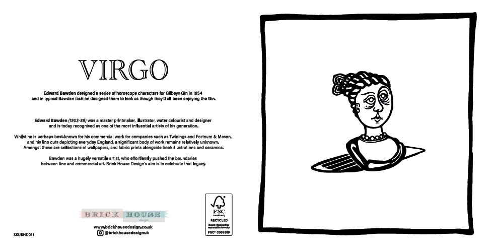 Virgo Greeting Card – BRICKHOUSEDESIGN